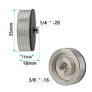 CAMVATE 3/8"-16 Female to 1/4"-20 Male Adapter for Tripod and Camera and Tripod - 1262