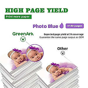 GreenArk 1 Pack Replacement for Canon CLI-281 CLI-281XXL PB Photo Blue Compatible Ink cartridges Ink Tank use with Canon PIXMA TS9120 TS8120 TS8220 Wireless All in One Printers