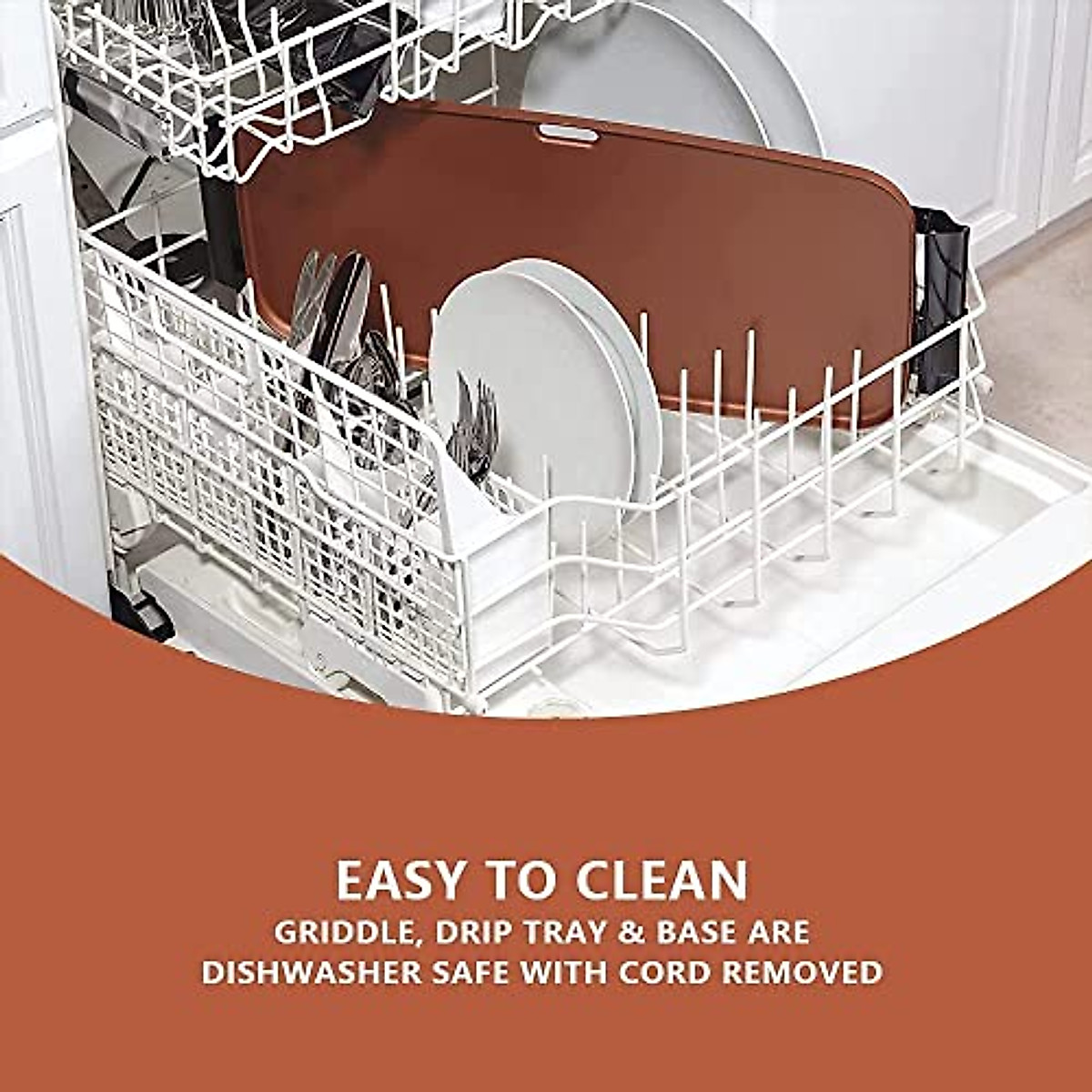 Reversible Ceramic Electric Griddle - Nonstick Cooking Surface