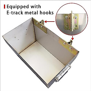 peastorm Etrack Accessories Stainless Steel Tool Box, E Track Accessories for Enclosed Trailer E-Track Storage Basket (2 Pack)
