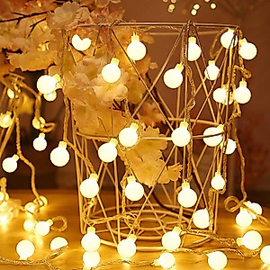 YOYONACY Battery Operated String Lights Bedroom - 52FT 2 Pack 120 LED Powered String Lights Waterproof 8 Modes with Remote and Timer for Indoor Outdoor Wedding Decor Camping, Warm White