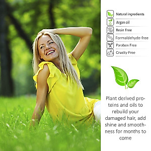 Keratin Research Natural Argan Oil Infused Sulfate Free Shampoo and Conditioner 2 bottles Value Set for Keratin Treatments, Maintainance After Care, post treatment shampoo Conditioner (300ml 2 pack)