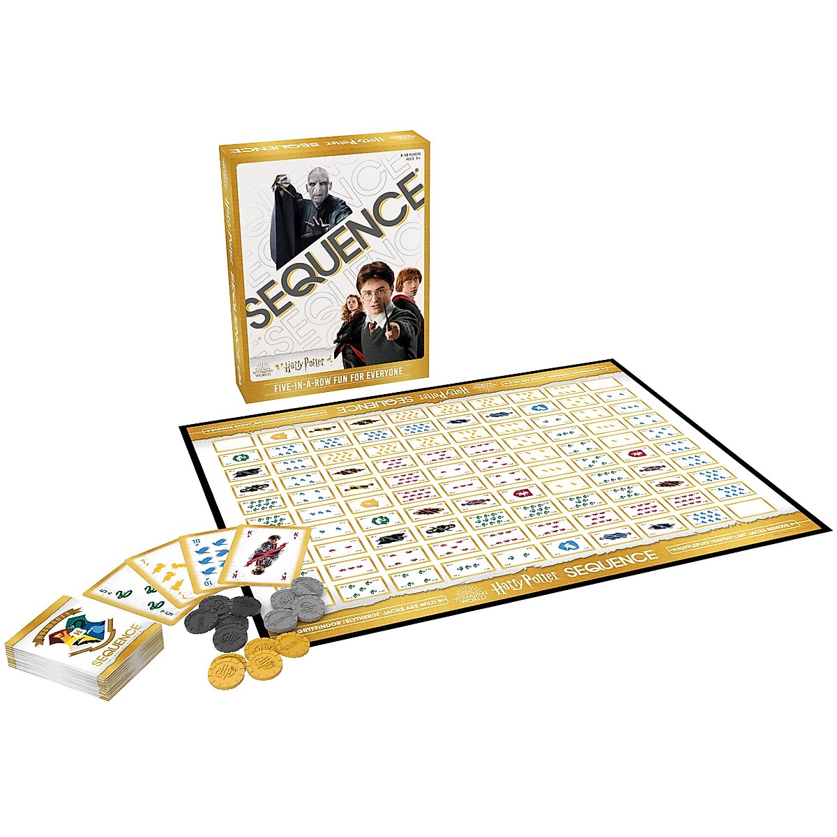 Harry Potter Sequence Board Game - Five-in-A-Row Fun for Everyone - Featuring Witches and Wizards from Harry Potter by Goliath