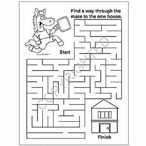 ZoCo - When I Move - Coloring Books (50 Bulk Pack, Without Crayons) - Real Estate Agent Gifts - Realtor Supplies - Games, Puzzles, Activities for Kids