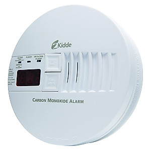Kidde Hardwired Carbon Monoxide Detector with 9-Volt Battery Backup, Digital LED Display 5.75 diameter x 1.8 depth