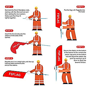 FSFLAG Open Feather Flag, Open Flag for Business with Pole Kit and Ground Stake, Open Signs Swooper Flag Advertisng Feather Banner Outside for Businesses 11Ft