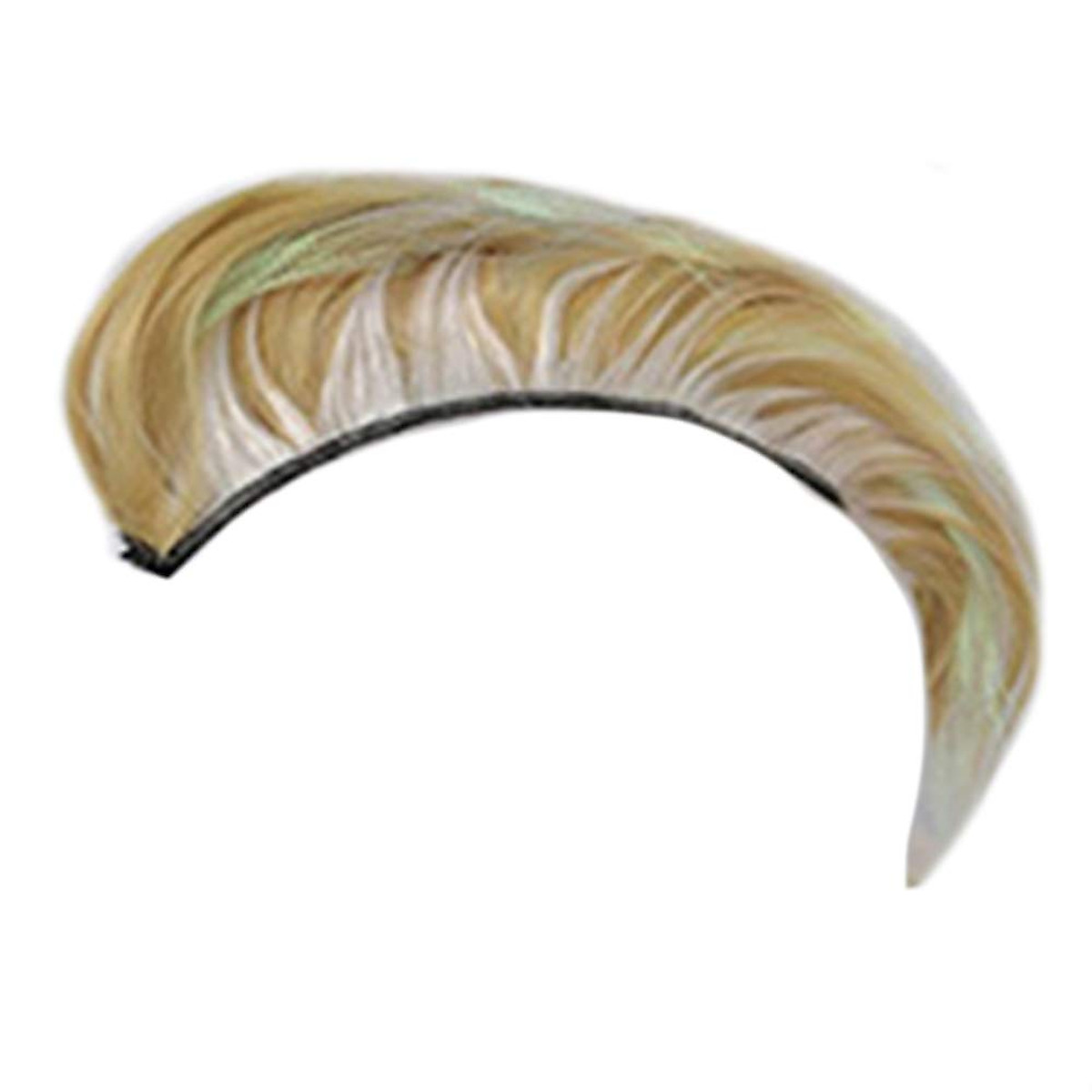 Pearlead Helmet Mohawk Wig Adhesive Accessories Kids Mohawk for Motorcycle Bicycle Ski Snowboard Helmet Hair Reusable Design Yellow White