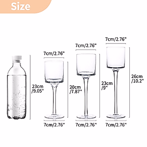 Nuptio Tall Glass Pillar Candle Holder - 30 Pcs Tea Light Candle Holder Set for Table Centerpiece Decor Long Stem Tealight Candle Holders Clear Floating Candle Holder for Wedding Event Home