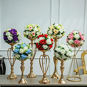 Sziqiqi Pack of 10 Fake Flower, Silk Rose Flowers, Suit for Wedding/Party Centerpiece Road Lead Flower Rack Decorations, 10 Pieces