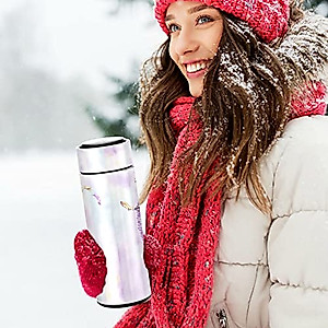 CaTaKu Watercolor Ballet Dancer Water Bottle Insulated 16 oz Stainless Steel Flask Thermos Bottle for Coffee Water Drink Reusable Wide Mouth Vacuum Travel Mug