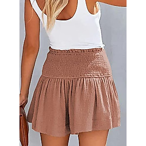 Dokotoo Shorts Women Cute Beach Outfits Shorts High Elastic Plus Size 2023 Summer Clothes Shorts Vacation Outfits Pants Pink Small