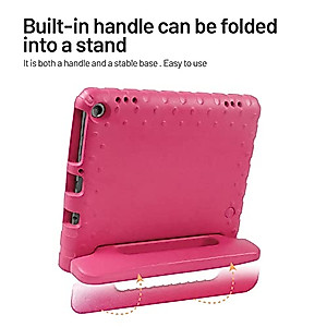 Simpleway Kids Case for Fire HD 8 Tablet 10th Generation 2020 Release, Fire HD 8 and HD 8 Plus Tablet Case for Kids,Shockproof Lightweight Rotating Foldable Handle Stand Holder Tablet Case Cover