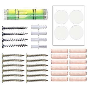 ZeHuoGe White 3 Tiers Wall Mount Corner Shelf Wood Storage Organizer W/Gradienter MDF + Melamine Board 7-7/8"L x 7-7/8"W x 32-1/4"H Height of Each Layer 7-7/8" Home Office US Delivery (White)