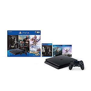2019 Newest Playstation 4 Holiday Bundle HESVAP Upgraded 2TB SSHD on Playstation PS4 Console Slim Bundle-Included 3X Games (The Last of Us,God of War,Horizon Zero Dawn) W/HESVAP Charging Station Dock (Renewed)