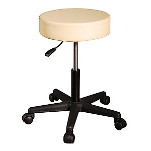 Master Massage Pneumatic Swivel, Rolling Stool Cream