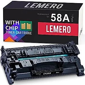 LEMERO 58A (with Chip) Remanufactured Toner Cartridge Replacement for HP 58A CF258A CF258X 58X for Laserjet Pro MFP M428fdw M404dn M404n M404dw M428fdn M404 Printer (Black)