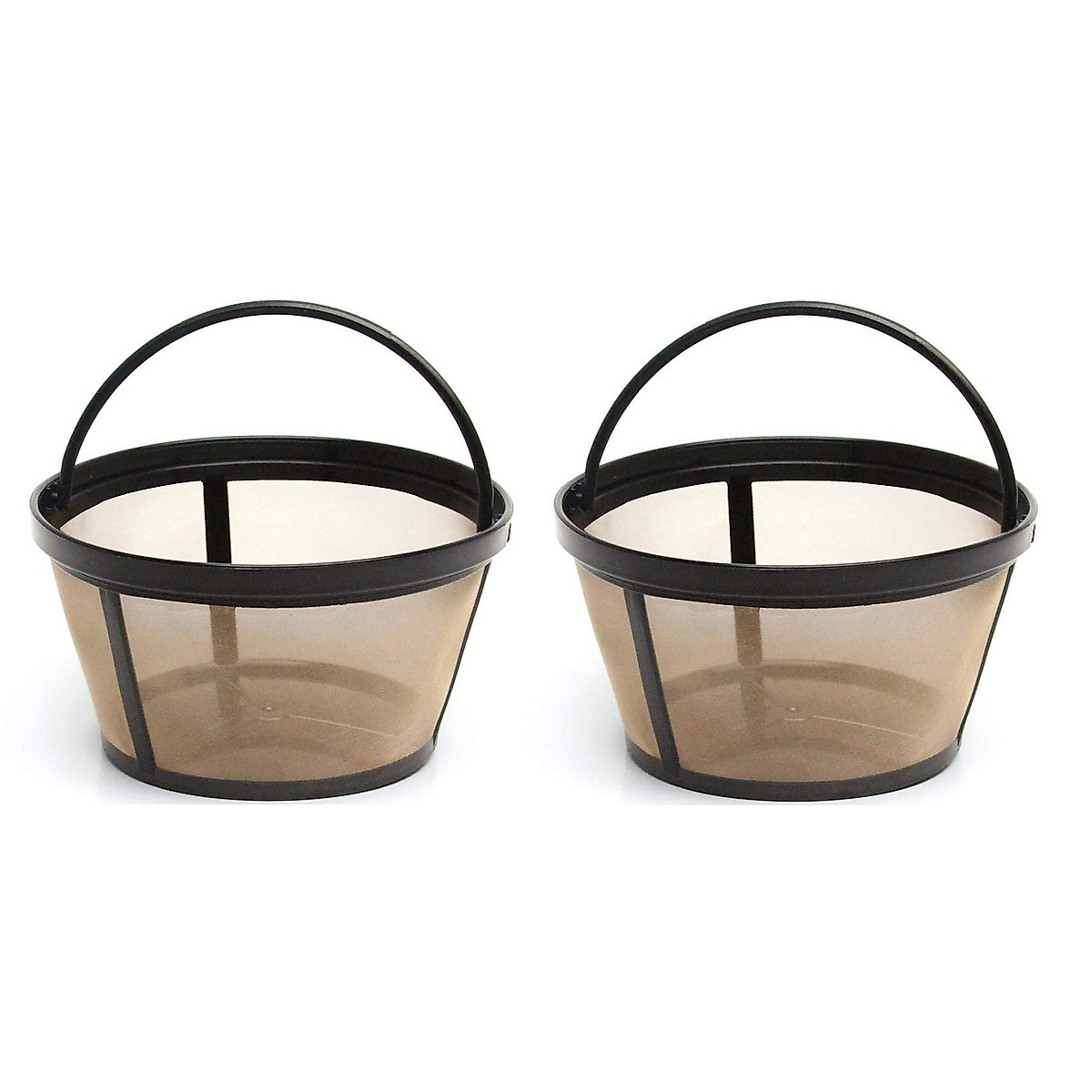 2 X Permanent Basket-Style Gold Tone Coffee Filter designed for Mr. Coffee 10-12 Cup Basket-Style Coffeemakers