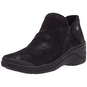 BZees Women's Domino Ankle Boot, Black Fabric, 8