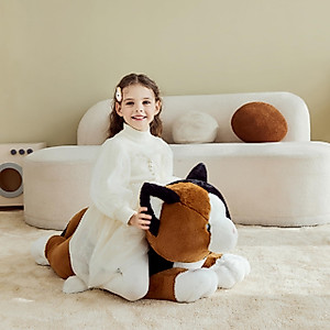 IKASA Large Panda Stuffed Animal Giant Soft Plush Toy,30" Cute Huge Jumbo Kawaii Fluffy Plushy Big Size Fat Oversized Plushie,Gifts for Kids