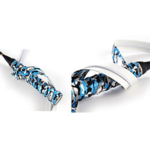 Tennis Badminton Racket Grip, Super Absorbent PU Anti Slip Racket Tennis Overgrips Soft Replacement Grip Tapes, 5 Pcs/ 8 Pcs (8 Pack, Camo Blue+Orange+Green+Pink)