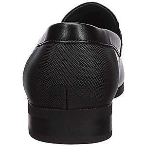 Calvin Klein Men's Jameson Loafers, Black Leather, 12