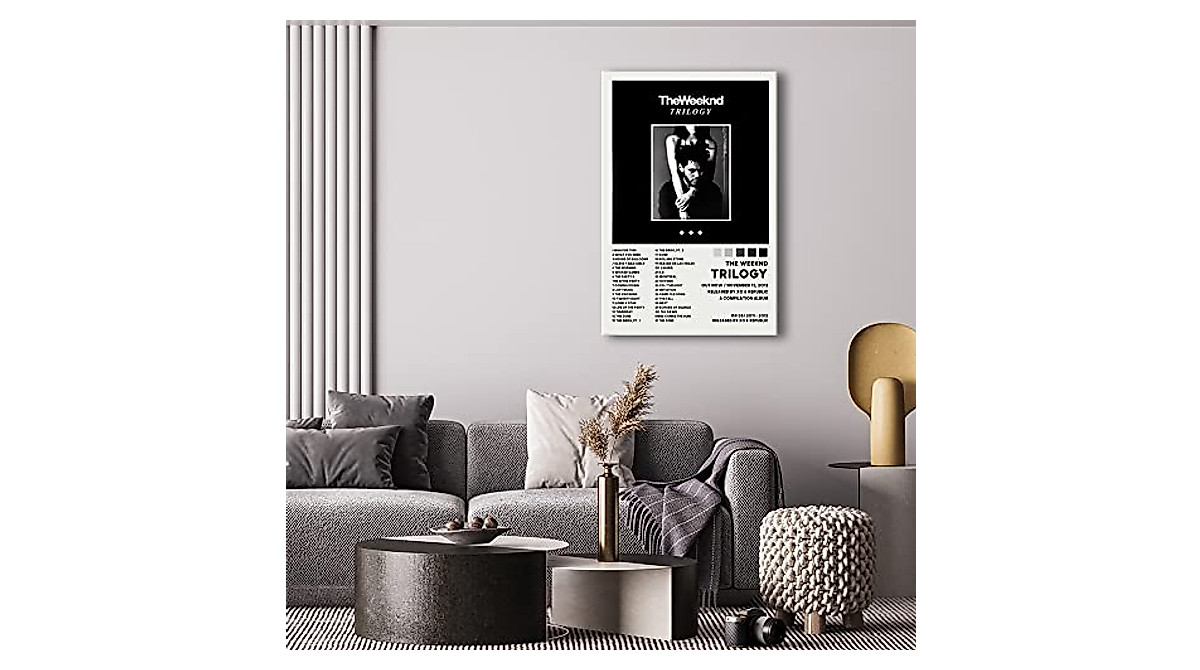 The Weeknd Poster Trilogy Canvas Wall Art - Vintage Music Decor