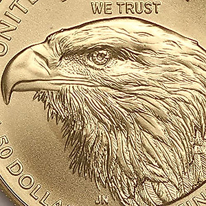 1986 - Present (Random Year) 1 oz American Gold Eagle Coin Gem Uncirculated (Type 1 or Type 2) GEMUNC $50 PCGS