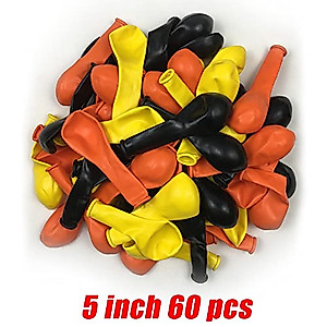 Latex balloons 120 pcs ,Yellow black orange balloons, Birthday, Wedding, Baby Shower, Party Decoration