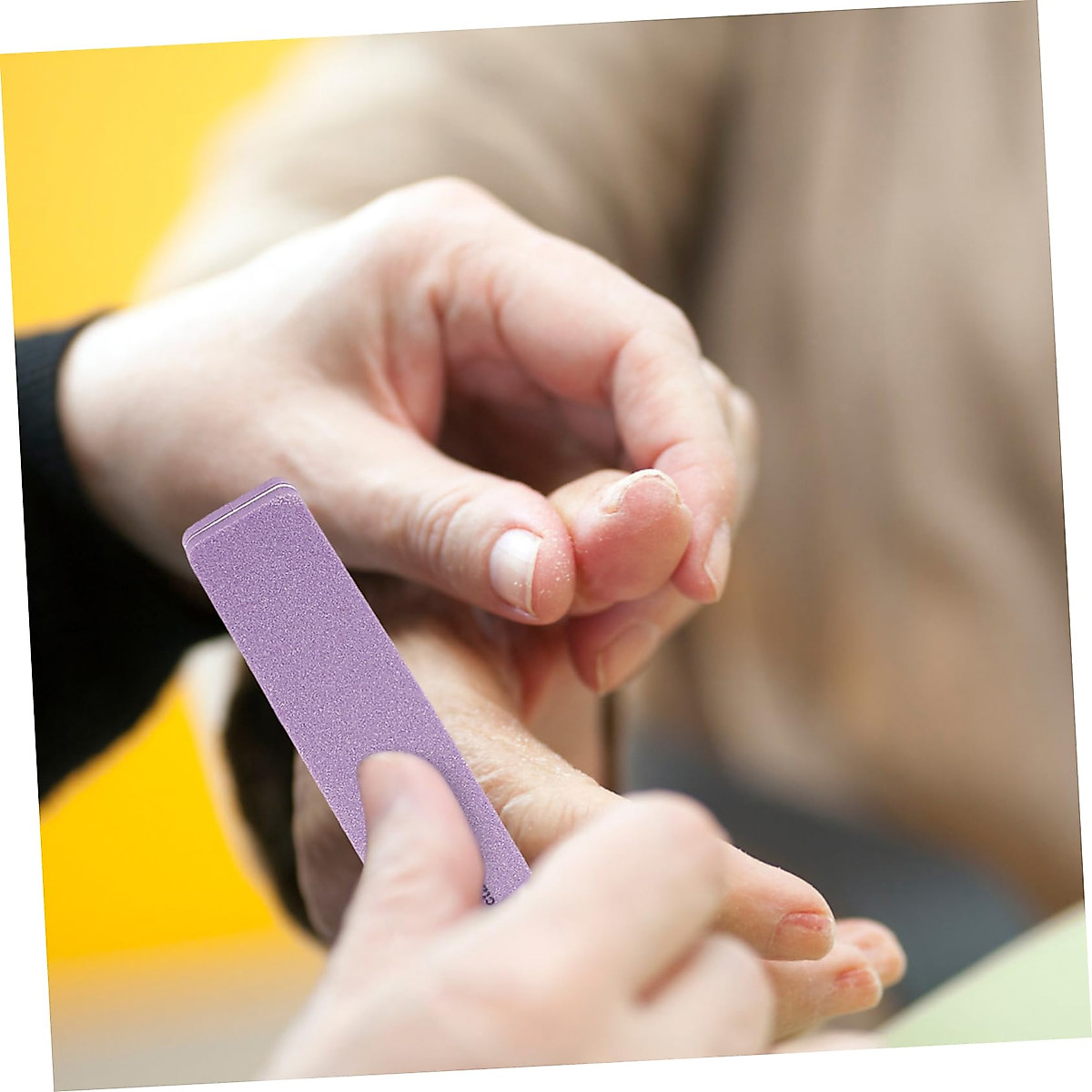 Beaupretty Manicure Pedicure Set Nail Buffer Strip Nail File: 10pcs Manicure Sponge File Double Sided Nail Buffing Block Salon Pedicure Polisher File for Men Women Purple Nails Set