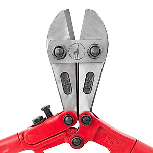 GreatNeck BC24 24-Inch Bolt Cutters, Cut Through Chain Link, Barbed Wire, Nails, Bolts, Most Soft to Medium Metals, Durable-Hardened Cutting Edge, 5/16-Inch Open Capacity, Compound-Action Jaw