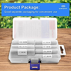 23 Gauge Stainless Steel Pin Nails Headless Pins Nails 7000 Pieces 7 Sizes Assorted 2/5 Inch to 1 Inch for Molding Cabinetry Building Assembly