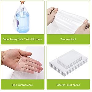 8 Pack Extra Large Clear Plastic Bags, 2 Sizes Large Big Jumbo Giant Storage Bags 40x60 Inches and 32x47 Inches, Heavy Duty Plastic Bags for Luggage, Suitcase, Furniture and Kids Bike