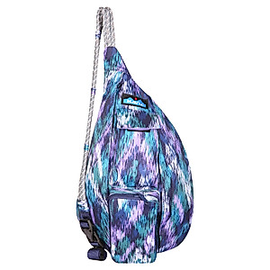 KAVU Mini Rope Sling Pack with Adjustable Rope Shoulder Strap - Glacier Ikat