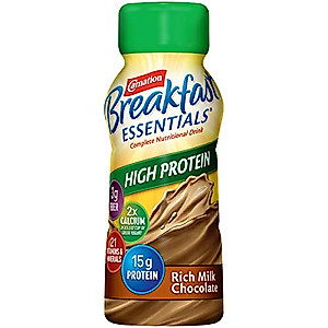 Carnation Breakfast Essentials High Protein Ready-to-Drink, Rich Milk Chocolate, 8 FL OZ Bottle (Pack of 6) (Packaging May Vary)