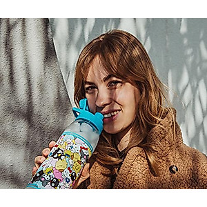 Sanrio Hello Kitty and Friends Plastic Water Bottle With Screw-Top Lid | BPA-Free Plastic Sports Jug | Holds 28 Ounces