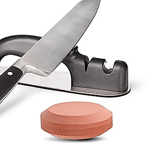 Axe Sharpening Stone Whetstone Tool Sharpener Puck Blade Hatchet Sharpening Stones Dual Side Grit Waterstone Axe Sharper Disk for Garden Tools
