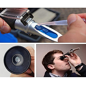 Honey Refractometer for Honey Moisture, Brix and Baume, 3-in-1 Uses, 58-90% Brix Scale Range Honey Moisture Tester, with ATC, Ideal for Honey, Maple Syrup, and Molasses, Bee Keeping Supplies