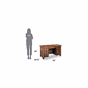 Tahoe Aged Maple Executive Pedestal Desk by Home Styles, 5412-18