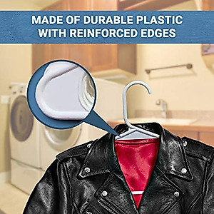 Kool Products Plastic Hangers - Tubular Clothes Hangers - Clothing Hangers - Heavy Duty Plastic Hangers Organize Adult Clothes Clever Design Reduce Creases Damages and Slips - Black Hangers - 25 Pack