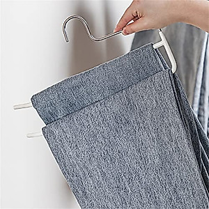 IULJH Double Row Non-Slip Trouser Rack Multi-Functional Storage Rack Home Trousers Clip Wardrobe Scarf Rack tie Hanger ( Color : D , Size : 31.5cm )