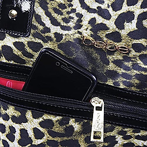BEBE Women's Rolling Duffel, Leopard