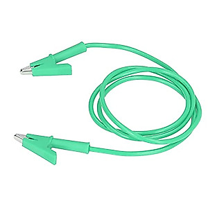 Clips Testing Cable, Dual Ended Crocodile Clip Test for Battery(green)