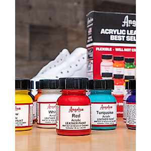 Angelus Leather Paint Starter Kit Set of 12 1 Ounce Bottles