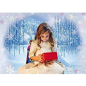 Frozen Ice World Princess Backdrop Winter Frozen Birthday Party Decoration Winter Children Photography Backdrop (8x6FT)