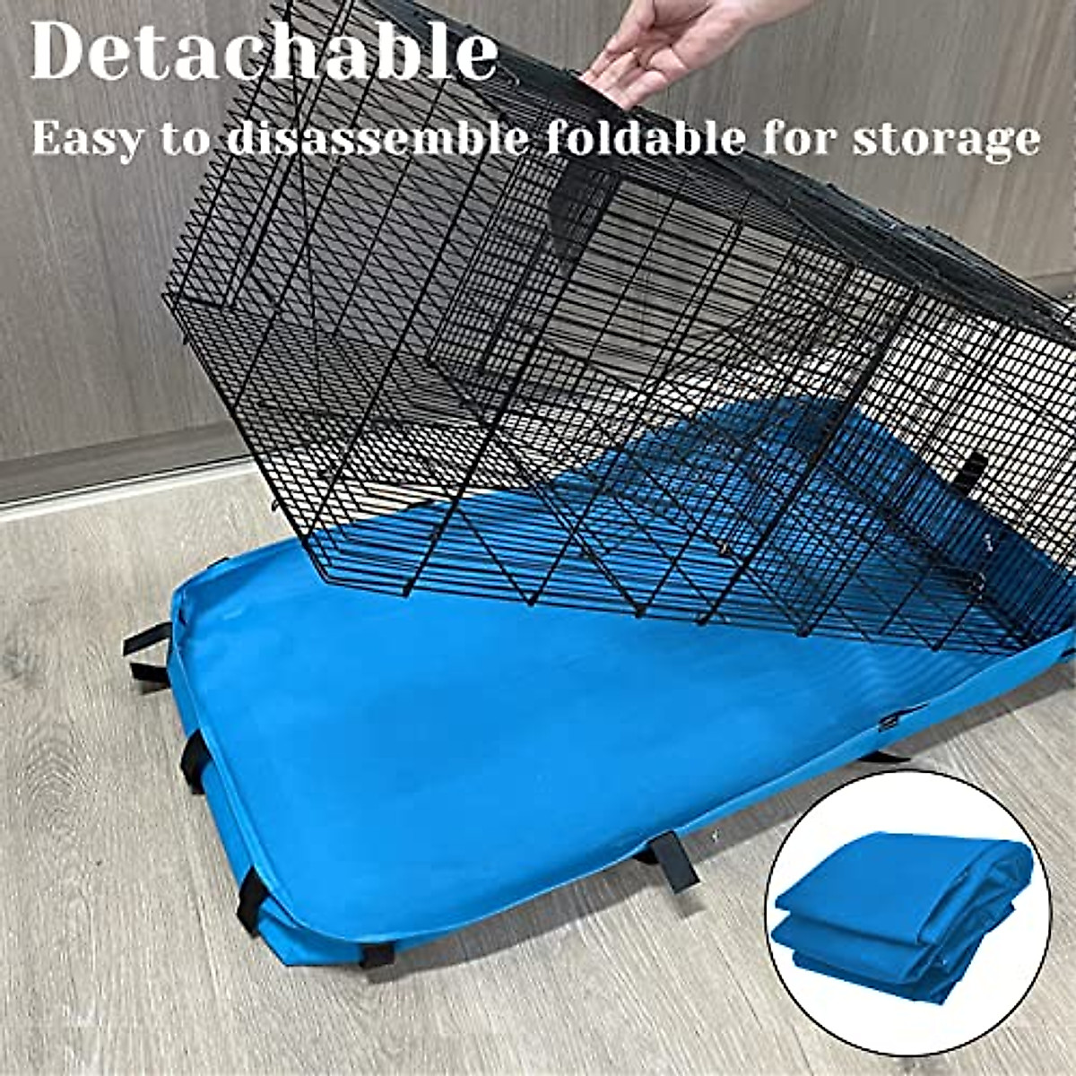 47x24 Guinea Pig Cage Liners Small Animal Habitat Canvas Bottom Liner Chinchilla Waterproof Oxford Cloth Cage Liners Pads Small Animals Cage Bedding Accessories for Ferrets Rabbits Hedgehog（Blue）