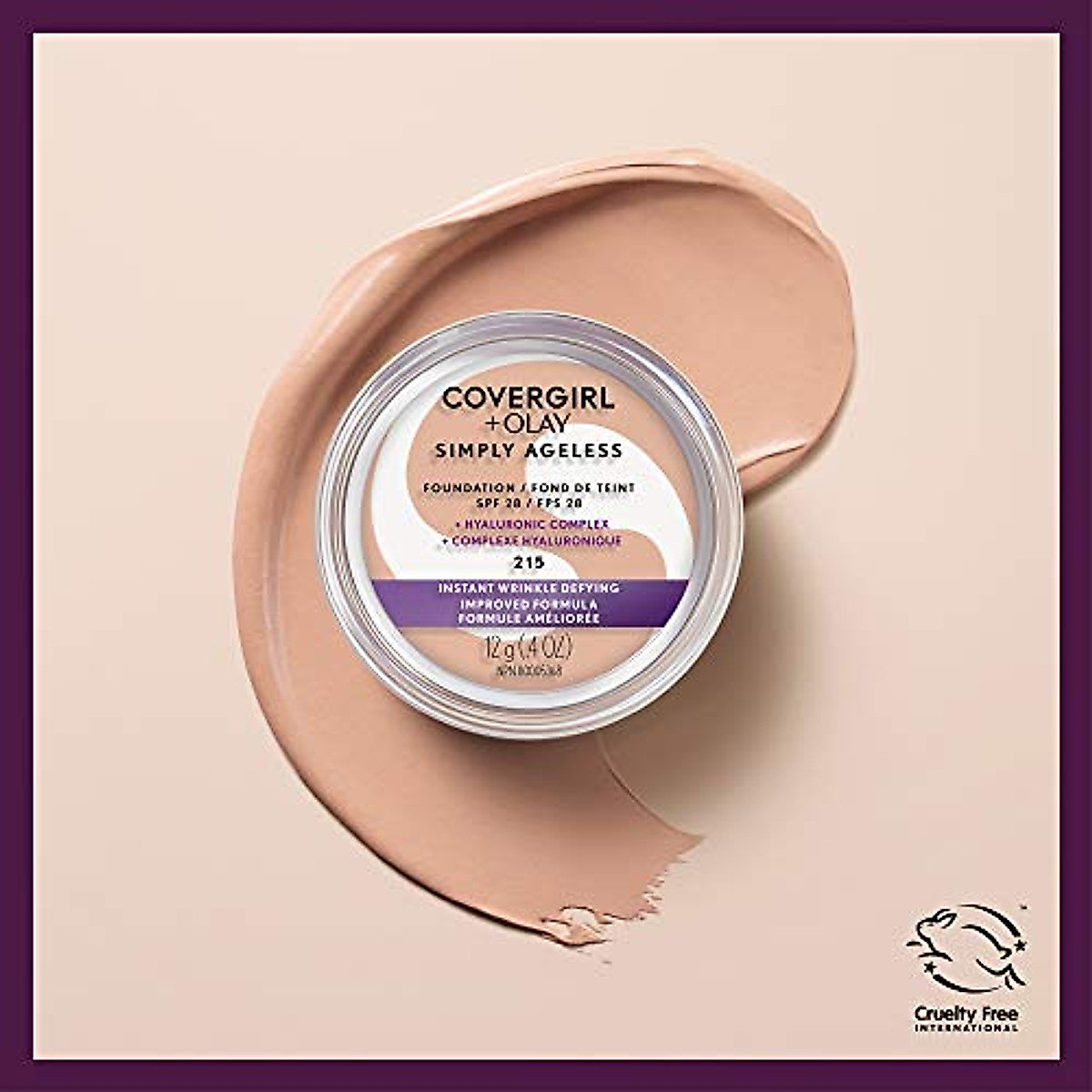 CoverGirl Face Products CoverGirl & Olay Simply Ageless Foundation, Buff Beige 225, 0.40-Ounce Package