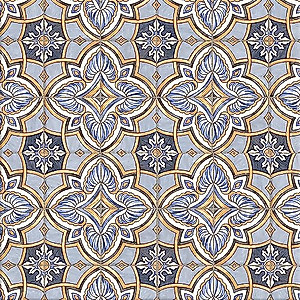 SomerTile FPEHMGBL Harmonia Grove Blue 13" x 13" Ceramic Floor and Wall Tile