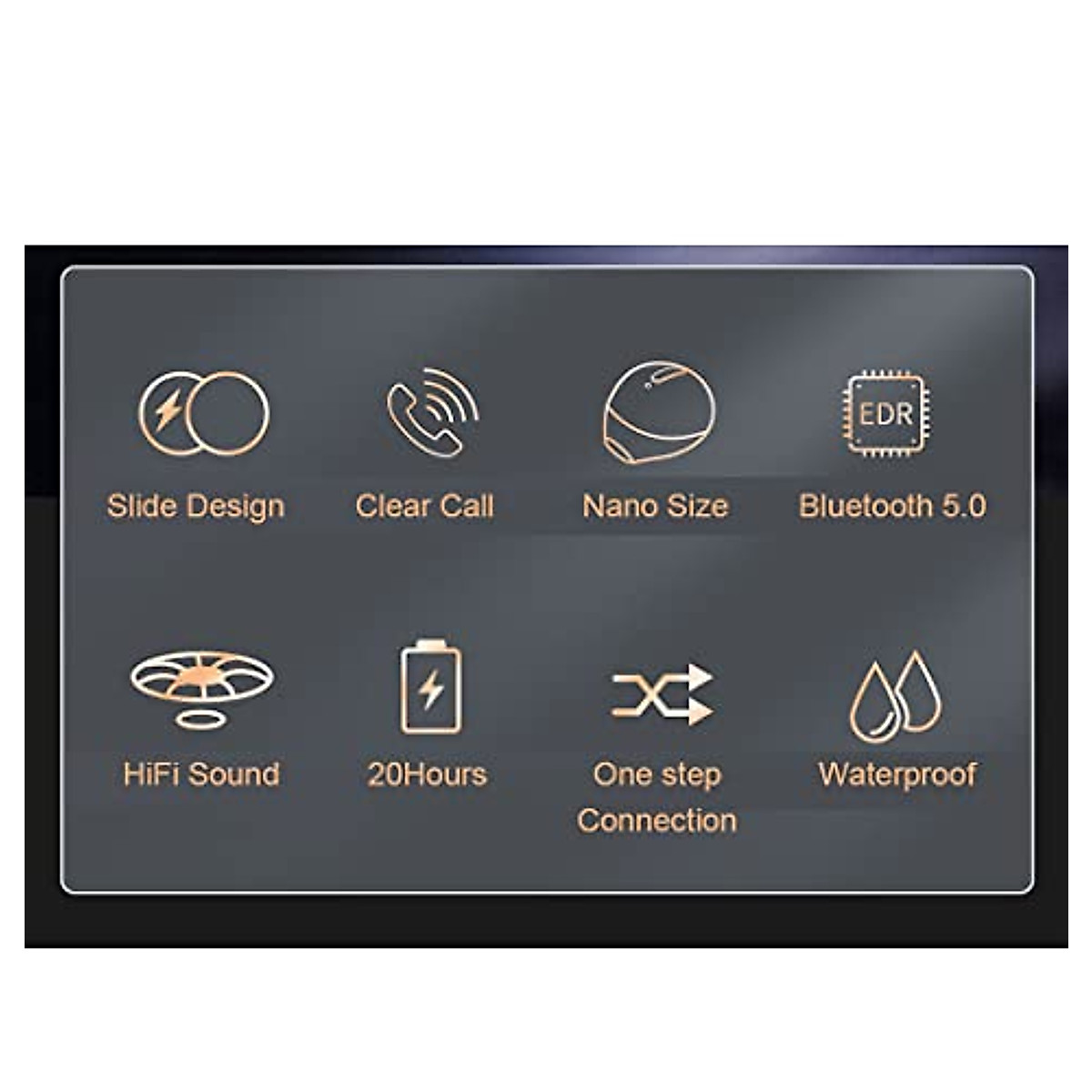 Loluka Invisible Earbuds 20 Hours Playtime Mini Bluetooth Earbuds True Wireless Earbuds Stereo HiFi Music IPX5 Waterproof Noise-Cancelling Discreet with Wireless Charging Case