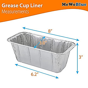 40-Pack Blackstone Grease Cup Liners, Blackstone Griddle Accessories, Grease Catcher Liners for Blackstone Grill, Aluminum Foil Drip Pan Compatible Blackstone Griddle 36" 30" 28" 22" 17"