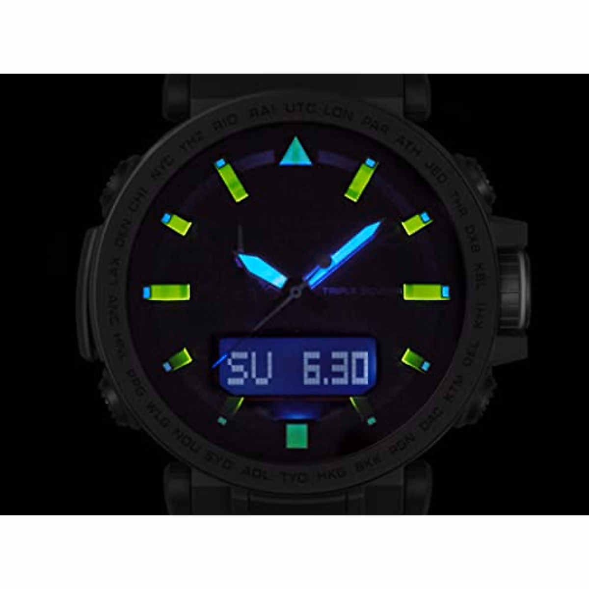 Casio Men's 'PRO TREK' Solar Powered Silicone Watch, Color:Black (Model: PRG-650Y-1CR)